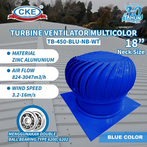 Jual Turbin Ventilator Multicolor 18 Inch Blue Color TB-450-BLU-NB-WT ...
