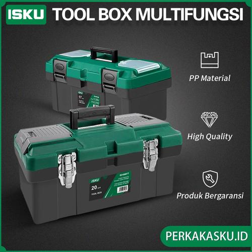 Jual Tool Box Besar ISKU Toolbox Perkakas Plastik Bahan Tebal - 17 Inch ...