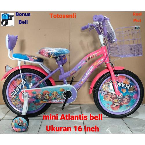 Jual sepeda anak perempuan mini 16 inch atlantis bell keranjang besi ...