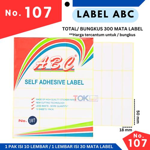Jual Sticker Labels ABC No.107 (Self Adhesive Label) / Label Undangan ...