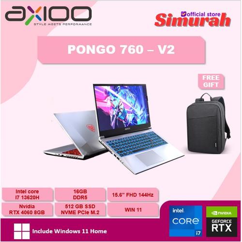 Promo AXIOO PONGO 760 V2 I7 13620H RTX4060 8GB/ 16GB 512GB DOS 15.6FHD ...