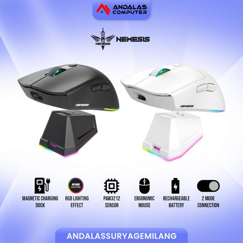Jual NYK Mouse Wireless Dual Mode Rechargeable Docking Charging NYK ...