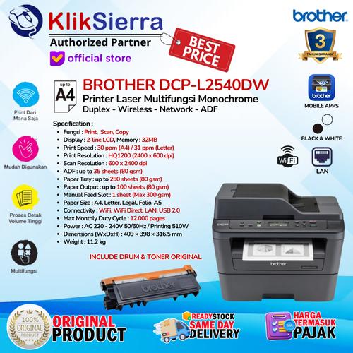 Jual BROTHER DCP-L2540DW Laser Mono Multifunction - DCP-L2540DW, GOSEND ...