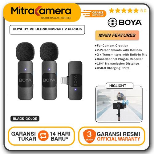 Promo Boya BY-V2 Ultracompact 2-Person Wireless Microphone with ...
