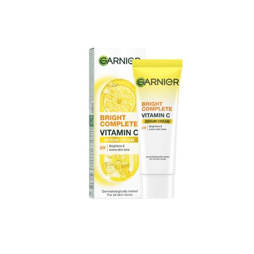 Jual Garnier Bright Complete Vitamin C Serum Cream UV 20ML / Day Cream ...