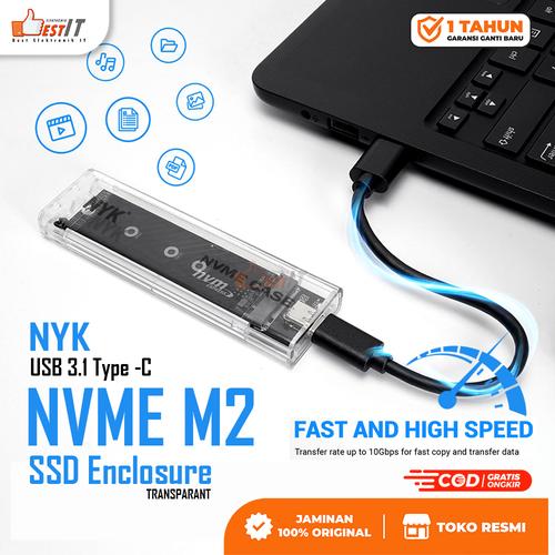 Promo SSD Case SSD Enclosure NVME M2 Transparant S1 NYK Casing SSD ...