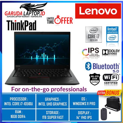 Jual Lenovo ThinkPad T14 Gen 1 Intel VPRO i7 10510U 16GB SSD 1TB 14 FHD ...