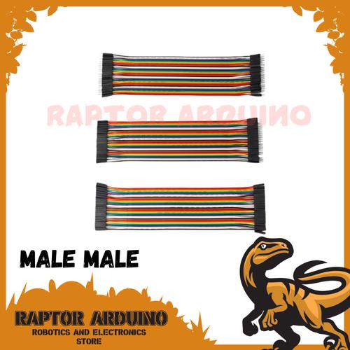 Jual 40pin Kabel Jumper 10cm male to male pelangi rainbow 40p 10 cm ...