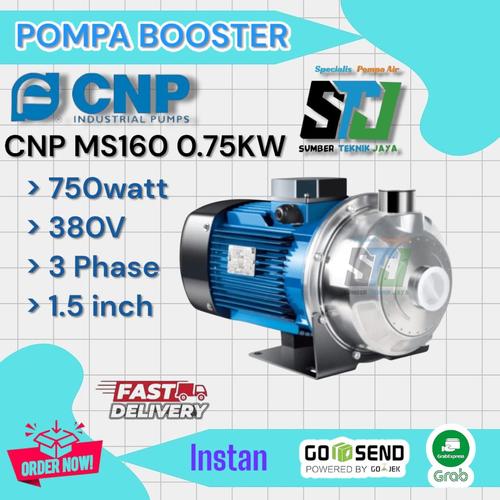 Jual CNP Pump Type MS160/0.75kw Pompa Centrifugal Stainless 1hp 3phase ...