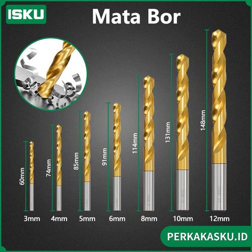 Promo ISKU Mata Bor Set HSS Mata Bor Besi Kayu Baja Beton Drill Bit HSS ...