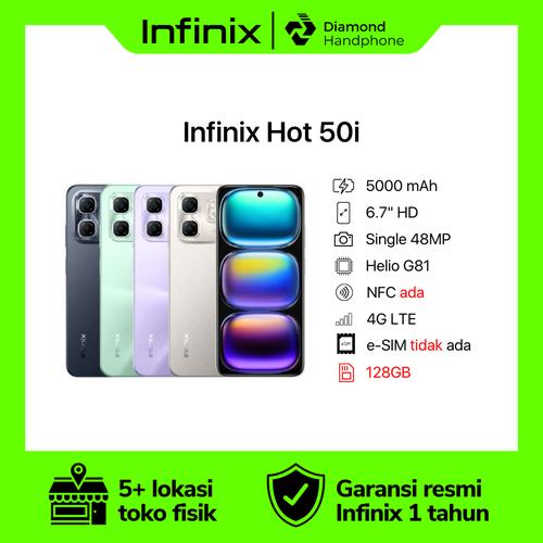 Promo Infinix Hot 50i 6/128 RAM 6GB ROM 128GB - Gray Cicil 0% 3x - Kota ...