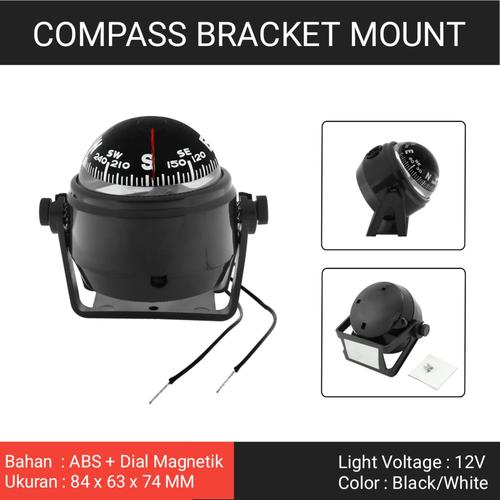 Jual Kompas Kapal Yatch Mobil Perahu Marine Compass - Putih - Jakarta ...
