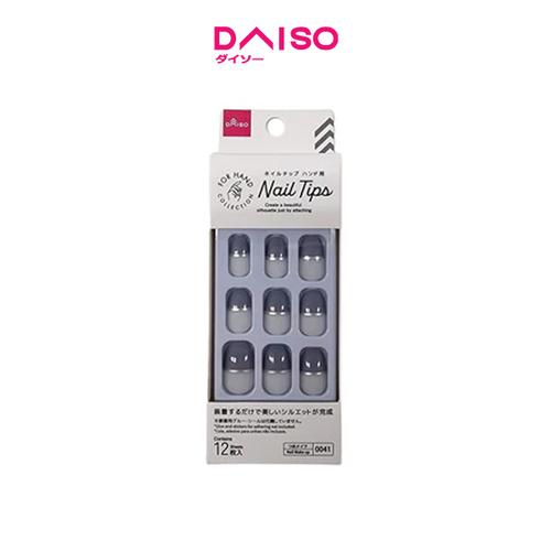 Jual Daiso Nail Tip -Hand - Half French Gray and White- - Jakarta ...