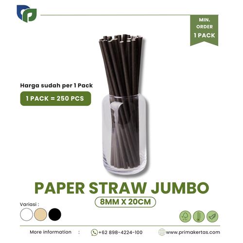 Jual PAPER STRAW JUMBO 8MM X 20CM SEDOTAN KERTAS JUMBO - INDOSTRAW ...