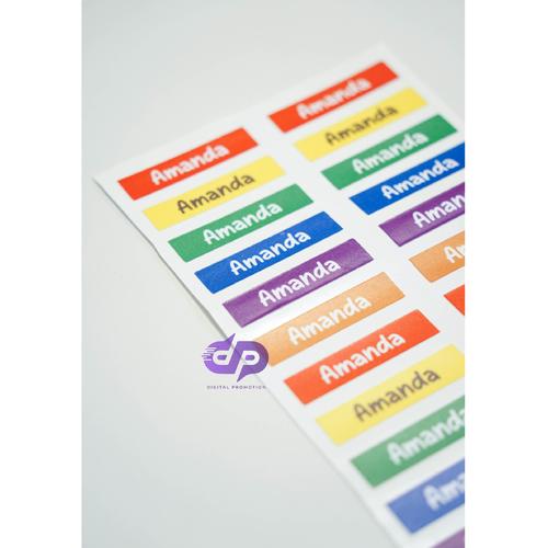 Jual Sticker Label nama Pensil | Stiker label nama pulpen | Stiker Nama ...