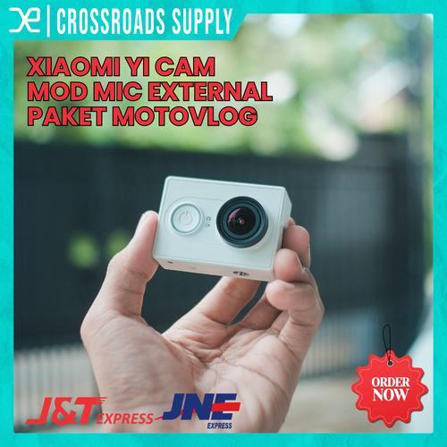 Jual Action Cam Xiaomi Yi Cam Mod Mic External Paket Motovlog Warna ...