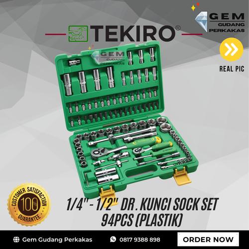Jual TEKIRO 1/4"-1/2" DR. HAND SOCKET SET / Kunci Sock Set 94pcs (Plastik) 6PT SC-SE0622 - Kota ...