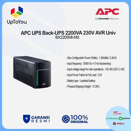 Promo APC UPS Back-UPS 2200VA 230V AVR Univ Cicil 0% 3x - Jakarta Utara ...