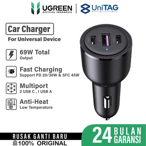 Promo UGREEN Car Charger Mobil Fast Charging for iPhone Samsung Laptop ...