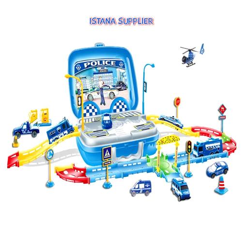 Jual Mainan Anak Koper Diy Building Track Mobil Diecast Set Lengkap ...
