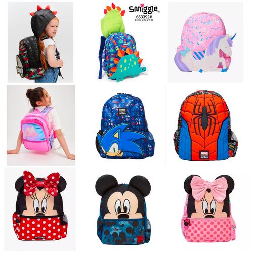 Jual Smiggle Junior Hoodie Backpack Sonic, Jurassic, Minnie, Spiderman ...