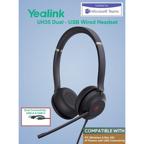 Jual Yealink UH35 Dual - Wired Headset USB-C/A - Kab. Tangerang ...