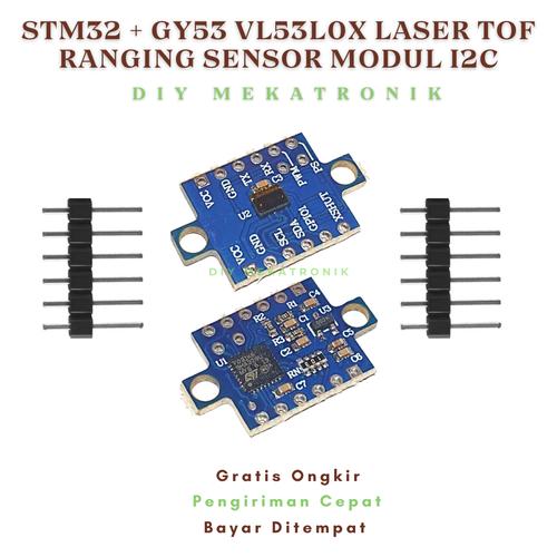 Jual STM32 + GY53 VL53L0X Laser TOF Ranging Sensor Modul I2C Serial Port PWM Output GY-53 Time ...