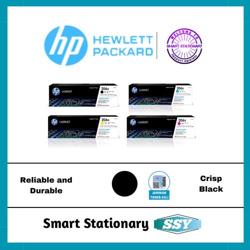 Jual Toner HP 206X Black Cyan Yellow Magenta High Yield Original ...
