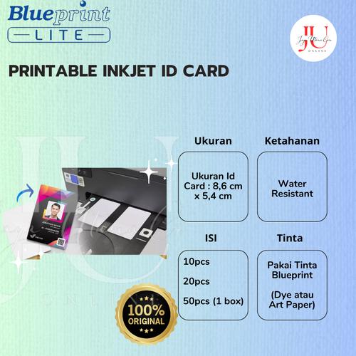 Jual Blueprint ID Card Polosan Kartu Printable Inkjet ID Card 8.6 x 5 ...