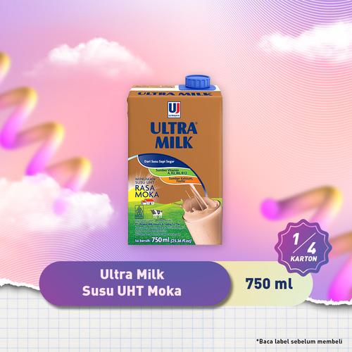 Promo Ultra Milk Susu UHT Moka 750 ml 1/4 karton (3 pcs) - Jakarta ...