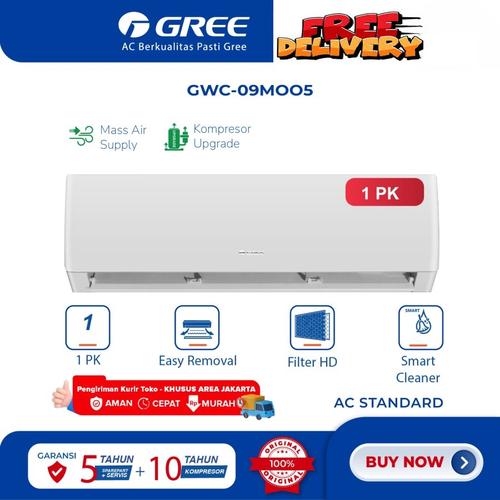 Promo GREE AC 1 PK 09 MOO5 STANDARD LOW WATT SERIES BLUE FIN Cicil 0% ...
