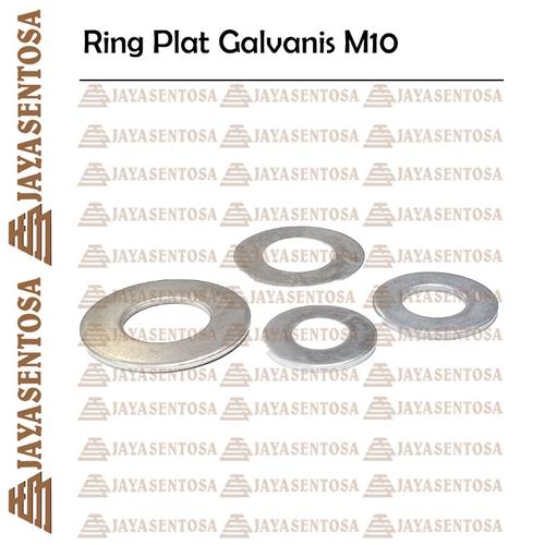 Jual Ring Plat Galvanis M10 / Washer Putih Galvanis M10 [ ISI 100 PCS ...