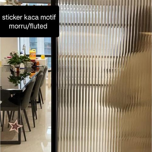 Promo sticker morru glass fluted glass stiker kaca kantor stiker pintu ...