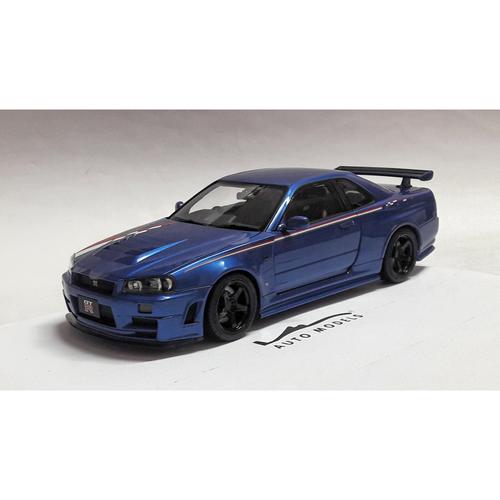 Jual 1:18 MOTORHELIX NISSAN SKYLINE GTR R34 NISMO BLUE LIVERY with ...