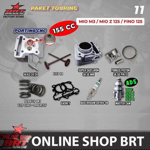 Jual PAKET BORE UP TOURING 11 & 12 BRT MIO M3 MIO S Z X RIDE 125 FINO ...