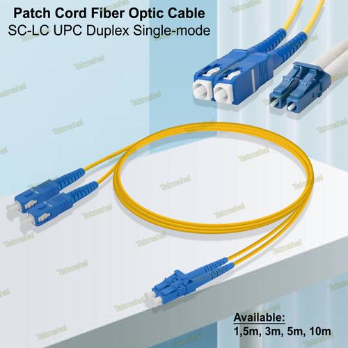 Jual Kabel Fiber Optic Patchcord Duplex SC-LC UPC Single Mode 1.5m, 3m, 5m, 10m - SC-LC Duplex ...
