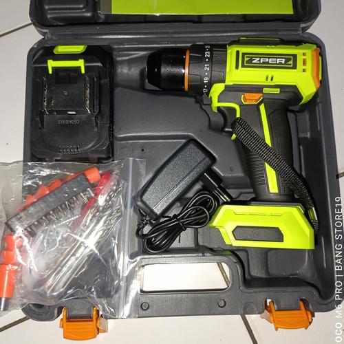 Jual ZPER Mesin Bor Cordless Drill Multifungsi - Kota Bandung - bang ...