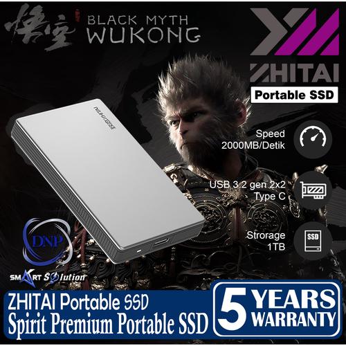 Promo ZHITAI SPIRIT PREMIUM Portable SSD 1TB 2000MB/s Portable Solid ...