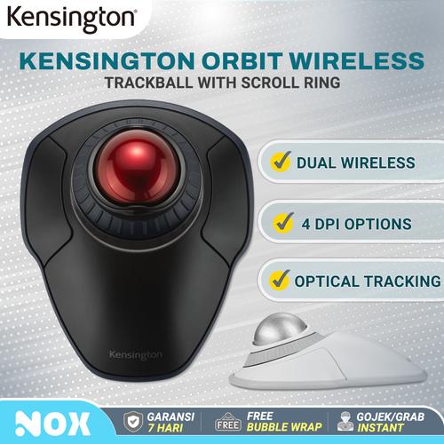 Promo Kensington Orbit trackball dengan mouse scroll ring wireless dan ...
