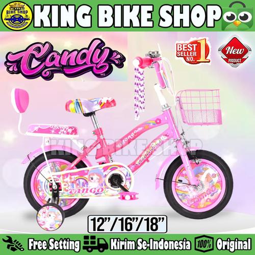 Jual Sepeda Anak Perempuan TANGO CANDY Ukuran 12 16 18 Inch Keranjang ...