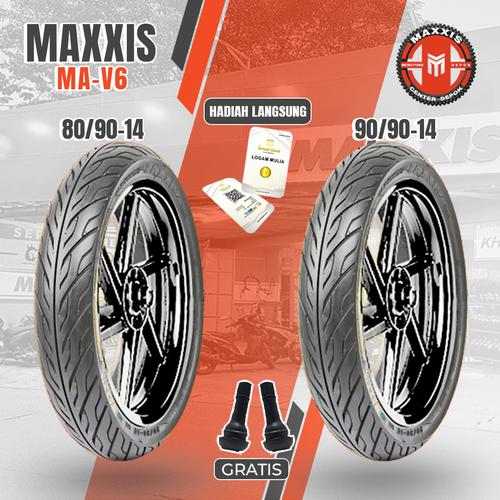 Jual Paket Ban Motor Matic MAXXIS MA-V6 80/90 + 90/90 Ring 14 Tubeless ...