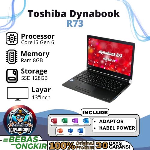 Jual Laptop Toshiba Dynabook R73 Core i5Gen6 Ram 8GB SSD 128GB Layar ...