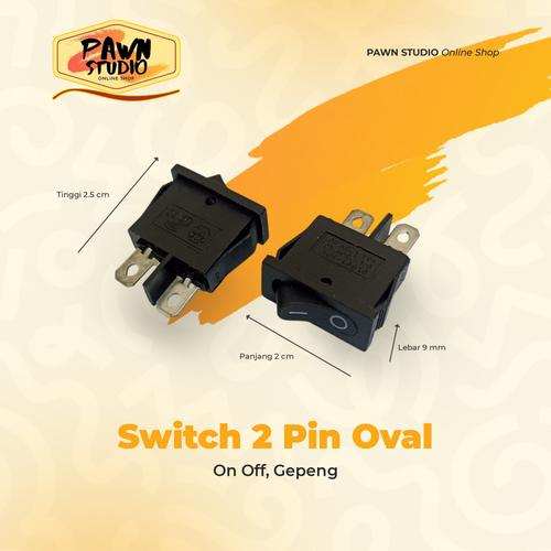 Jual Switch Saklar Gepeng Kecil 2 Pin 2 Kaki Rocker Switch On Off Pipih ...