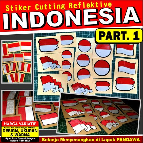 Jual Stiker Cutting Reflektif " BENDERA INDONESIA " - MODEL A3 ...