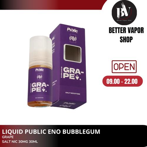 Jual Liquid ENO Grape Bubblegum Salt Nic 30ML by Public - Jakarta ...