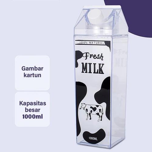 Jual Botol Minum Tumbler Karakter Cow Milk 1000 ML Botol Minum Viral ...