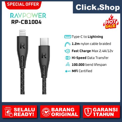 Jual RAVPower RP-CB1004 Type C to Lightning Kabel Data Charger Cable ...