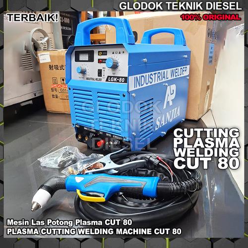 Jual Mesin Potong Plasma Cutting 1 & 3 Phase CUT 80 A Plasma Cutter Welding Machine LGK 80 CUT ...