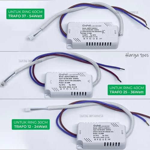 Jual Lampu strip trafo untuk lampu gantung led ring strip - Trafo ring ...