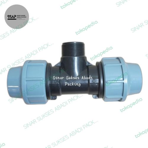 Jual Male Tee HDPE 4" inch × 110mm ( drat luar × compreesion joint ...